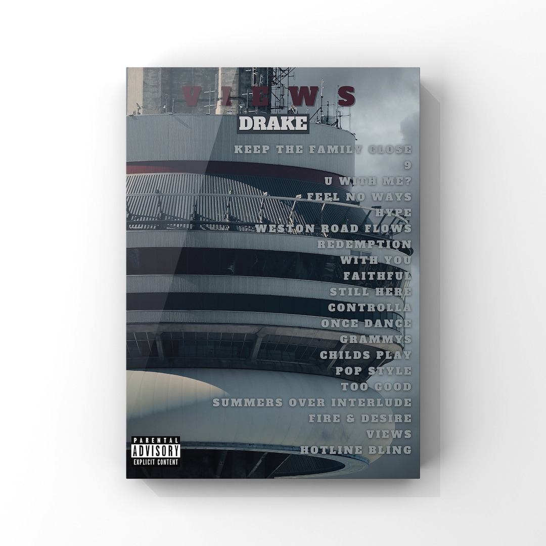 Drake Views Album Poster | Custom Album Cover | Music Poster | Album ...