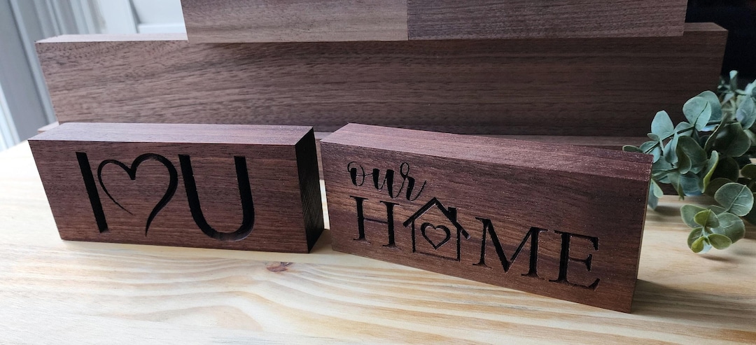 Wooden Name Block, Wooden Home Block, Personalized Wooden Home Decor ...