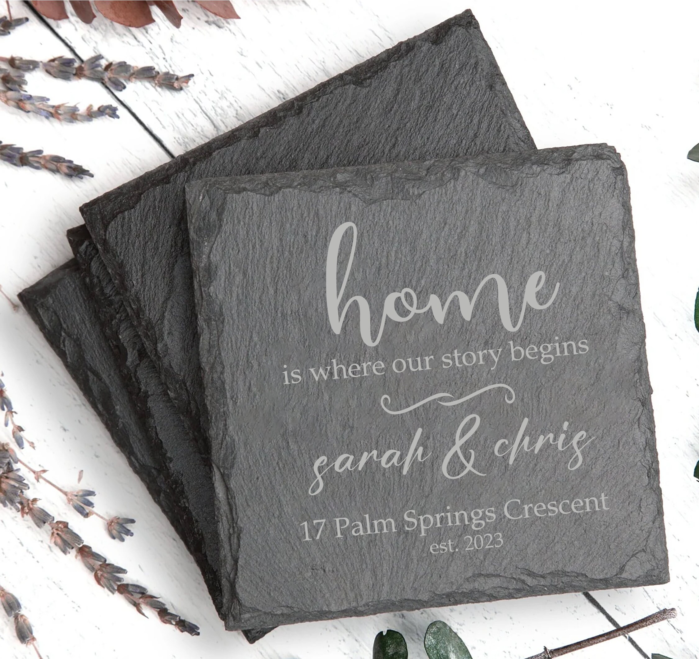 Personalized Slate Tray Set With Coasters, Cheese and Wine Food Safe - Etsy