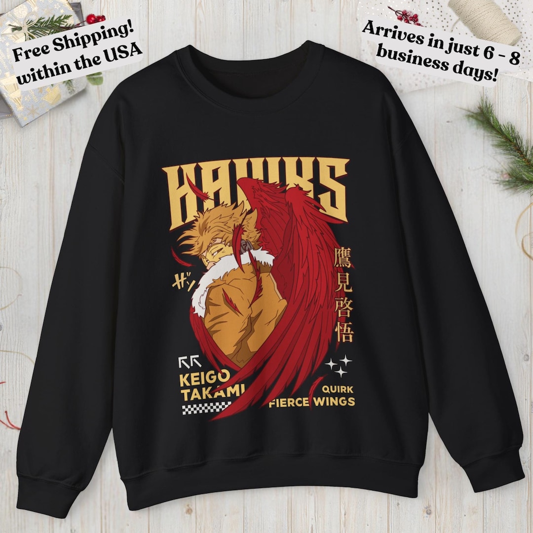 New Anime Sweatshirt MHA Sweater Hawks Sweatshirt Unisex Anime ...