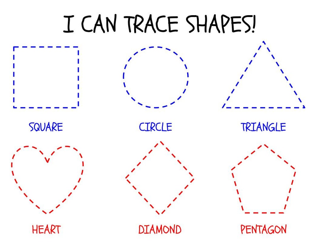 I Can Trace Shapes - Etsy