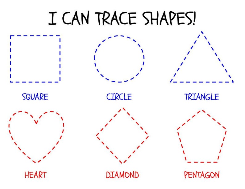 I Can Trace Shapes - Etsy