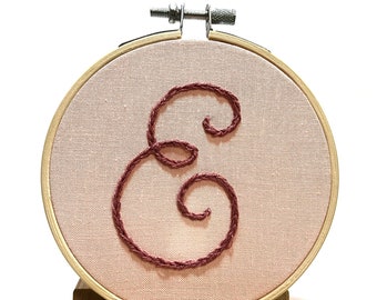 Hand Embroidered Floral Cursive Letter L - Etsy