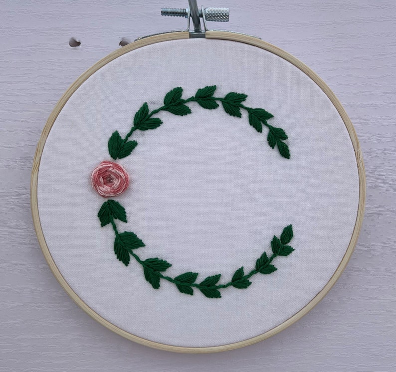 Hand Embroidered Floral Letter C - Etsy