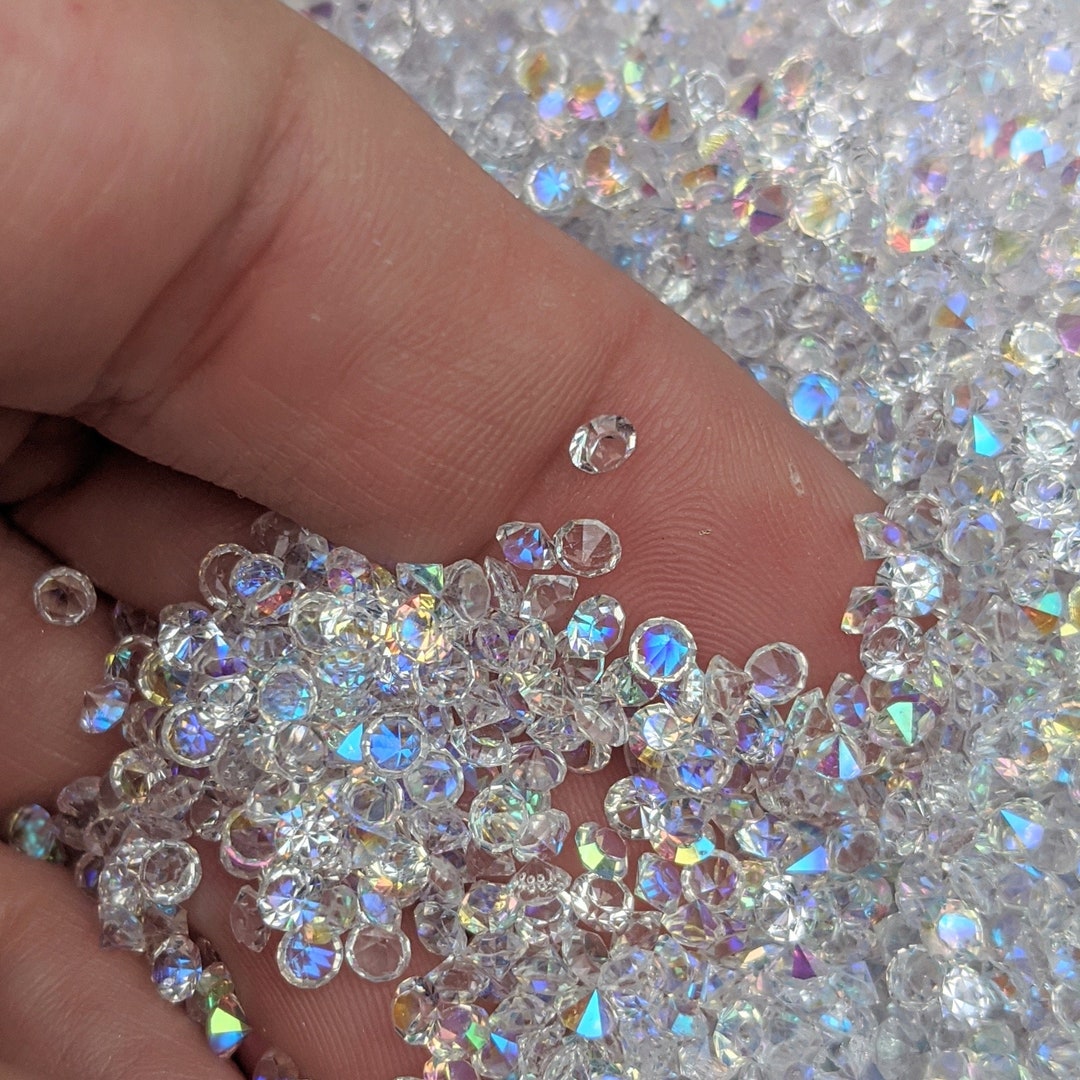Clear AB Pointed Back Gems, Shaker Filler, Resin Craft, Slime Sprinkles ...