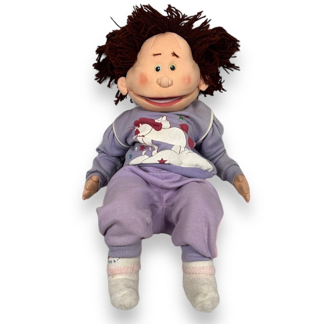 Vintage Puppet People Plush Girl Hand Puppet 1984 Crafted Kyds N ...