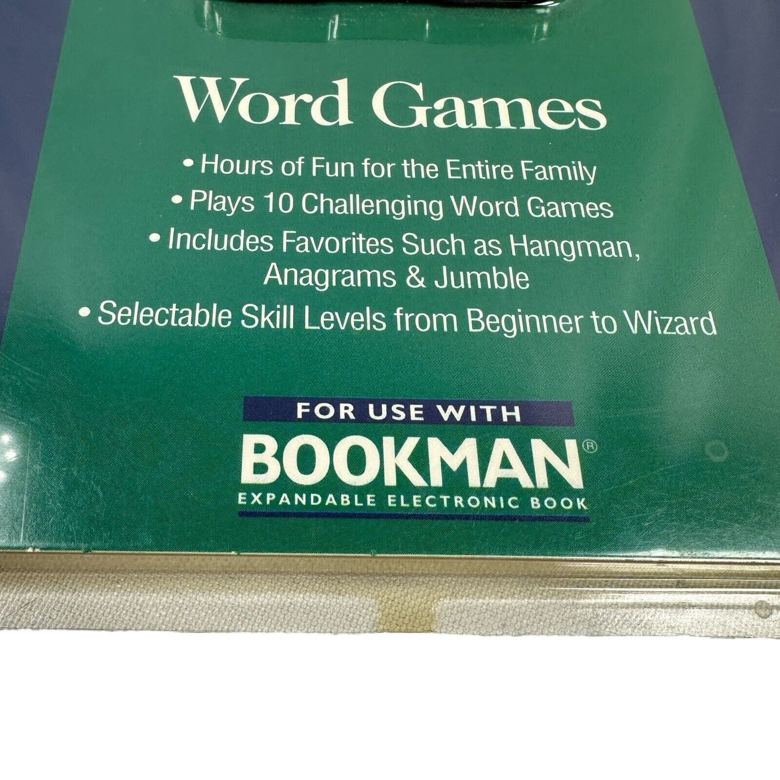Vintage Franklin Bookman Game WGM-2037 Word Games Card New Factory ...
