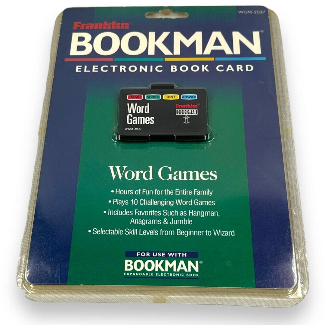 Vintage Franklin Bookman Game WGM-2037 Word Games Card New Factory ...