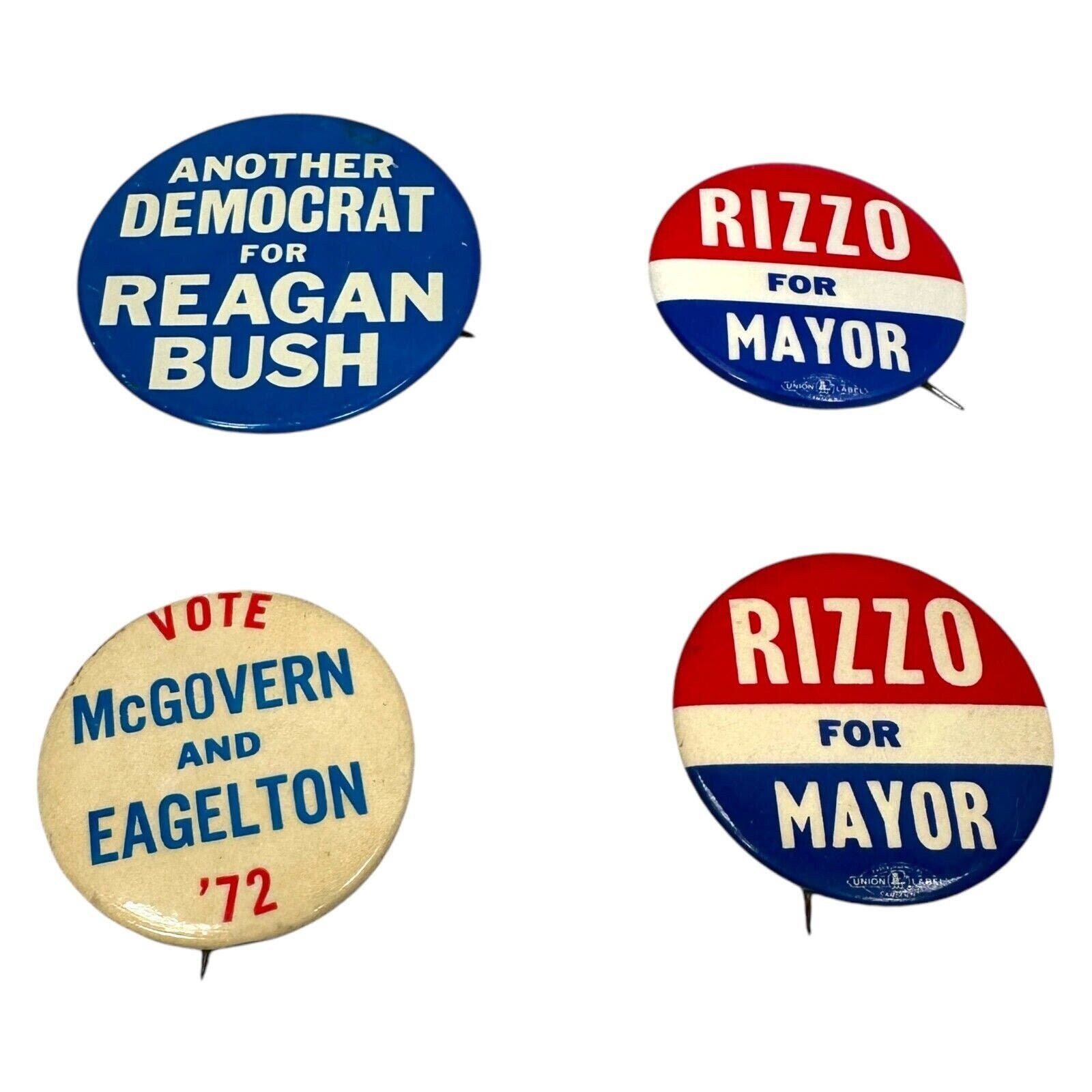 Vintage Political Pins Buttons Lot 16 Agnew Rizzo Bush Carter Nixon 60s ...