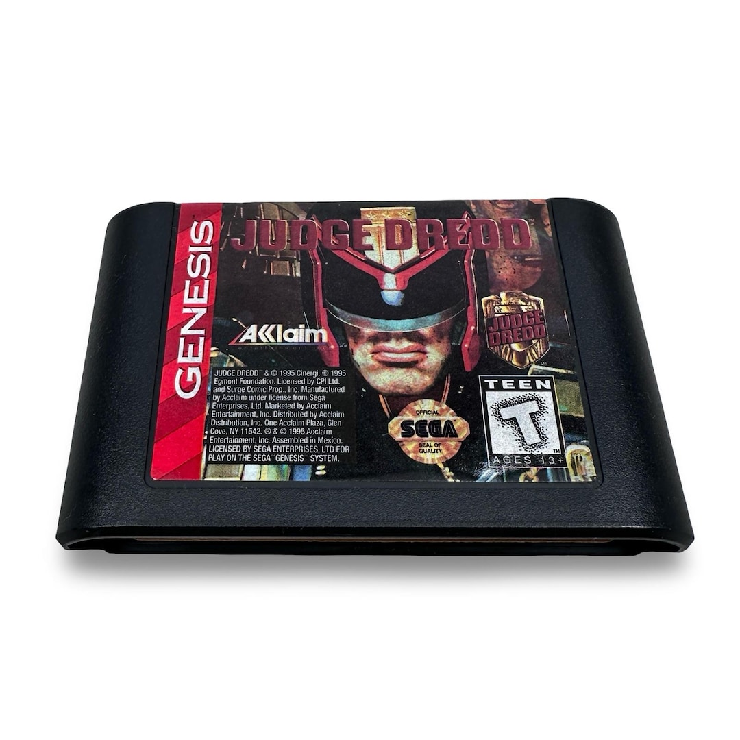 Judge Dredd Genesis Video Game Cartridge Sega Aklaim 1993 Rated T - Etsy