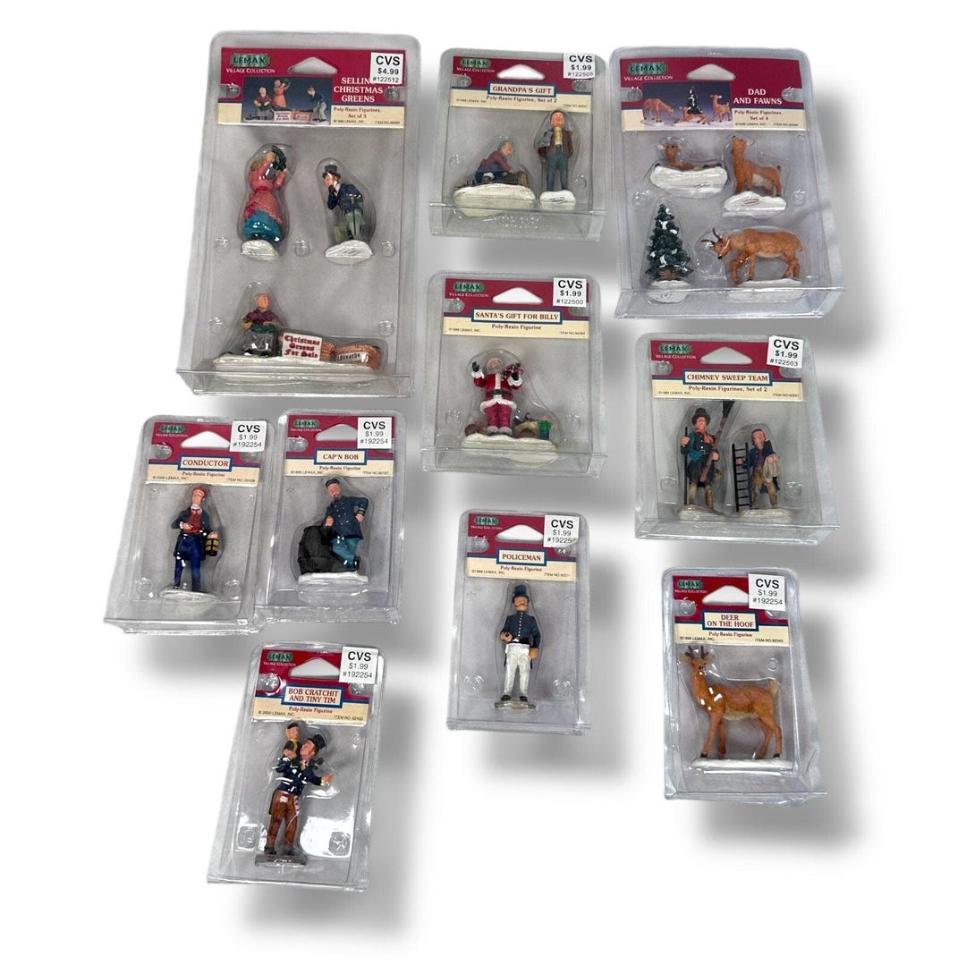 Vintage Lemax Village Collection Figures Figurines 1999 Christmas Lot ...