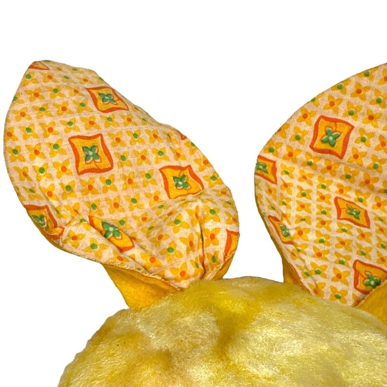 Vintage Gund Plush Bunny Rabbit 1960s Yellow Sani-foam Stuffed Animal ...