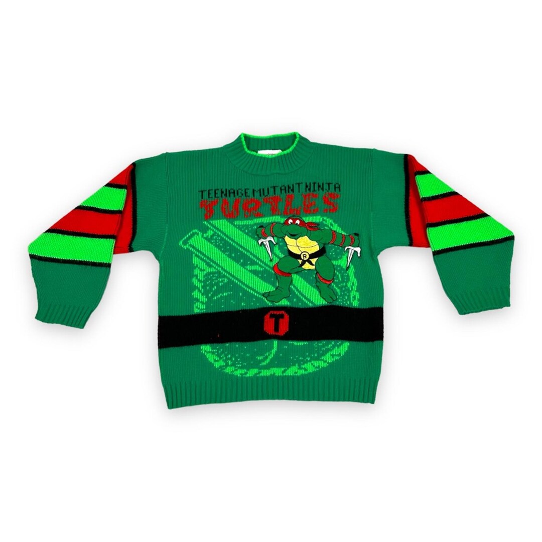 Vintage TMNT Teenage Mutant Ninja Turtles Sweater Boys Medium Mickeys ...