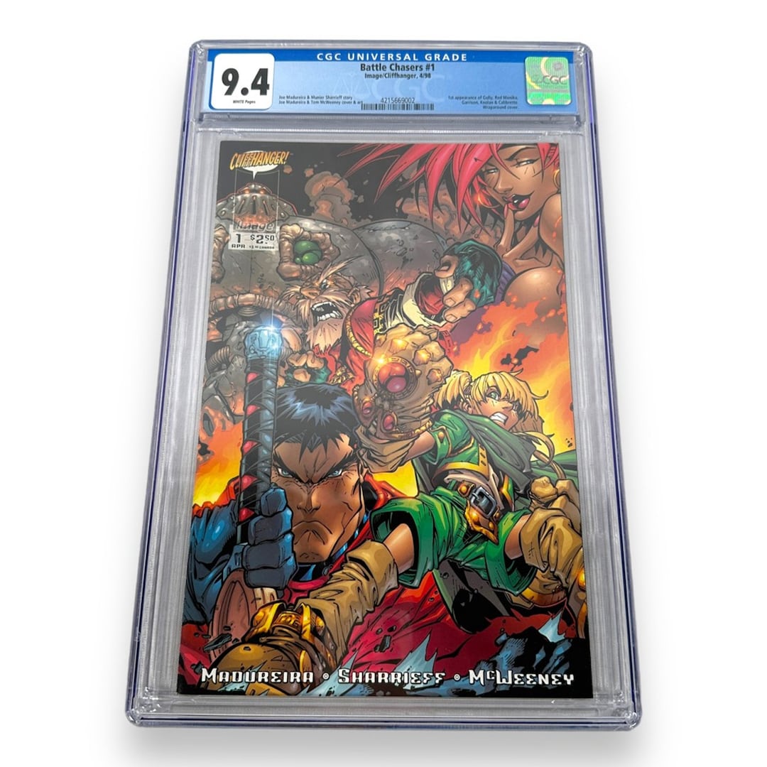 Battle Chasers 1 Cliffhanger Comic Book CGC 9.4 Gully Red Monika ...