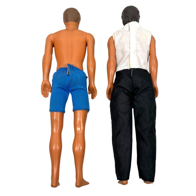 Vintage Mattel Barbie Ken Dolls Lot of 2 Molded Hair 90s Tuxedo Bathing ...