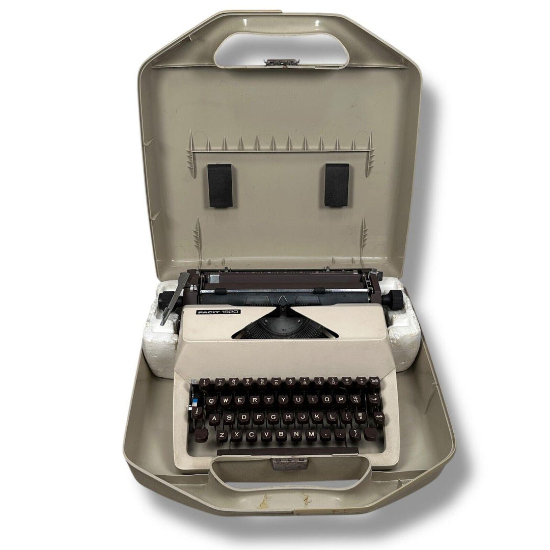 Vintage Facit 1620 Typewriter Writing Machine Rare Portable Beige W ...
