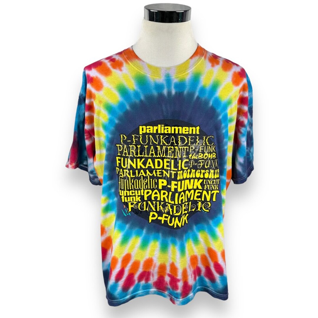 Vintage Parliament Funkadelic T-shirt Men's XL Tie Dye Band Tee Crew ...