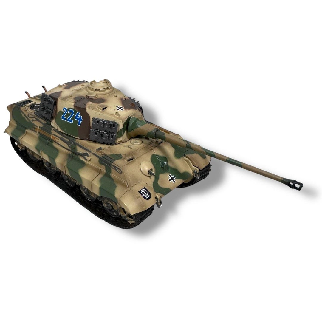 Vintage German King Tiger II Tank Military WW2 Plastic 1:72 Scale Model ...