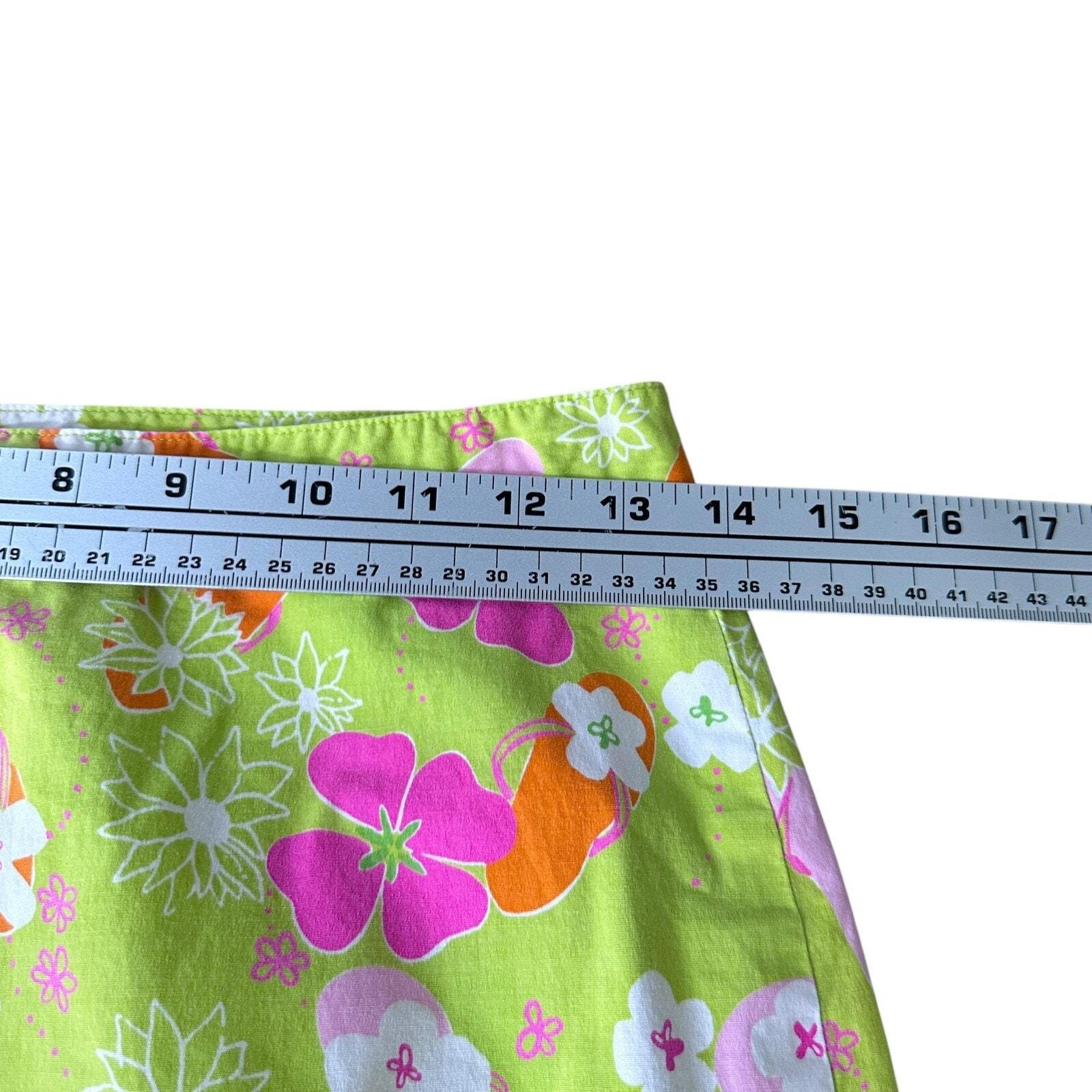 Vintage Lilly Pulitzer Capri Pants Women's 4 Green Pink Floral Flower ...