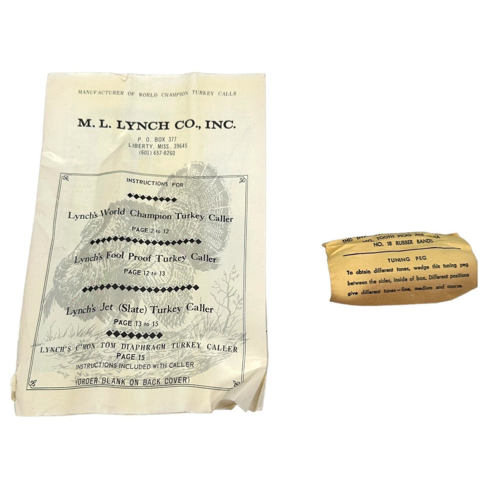 Vintage ML Lynch World Champion Turkey Call 102 Wood 1958 W/ Box ... Vintage ML Lynch World Champion Turkey Call 102 Wood 1958 W/ Box ...
