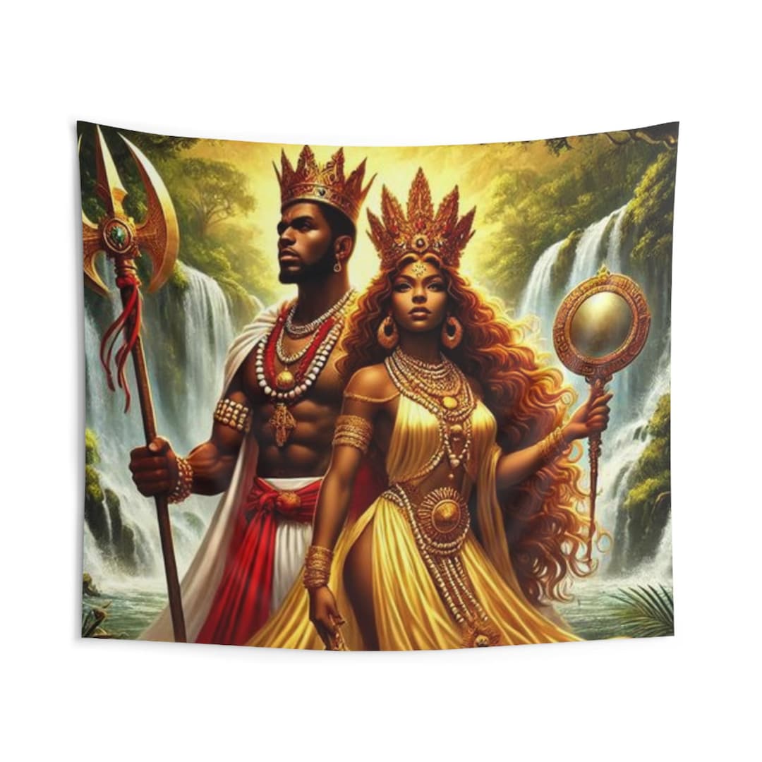 Oshun & Shango Panel/indoor Wall Tapestries - Etsy