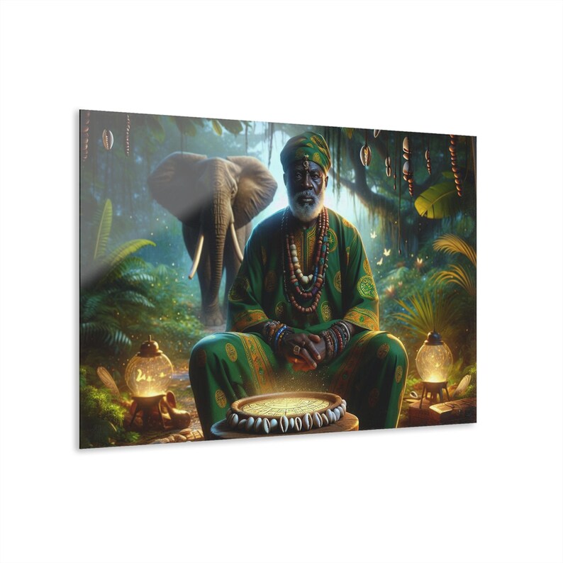 Vibrant Acrylic Wall Art Orula African Drummer Print, Home Decor ...