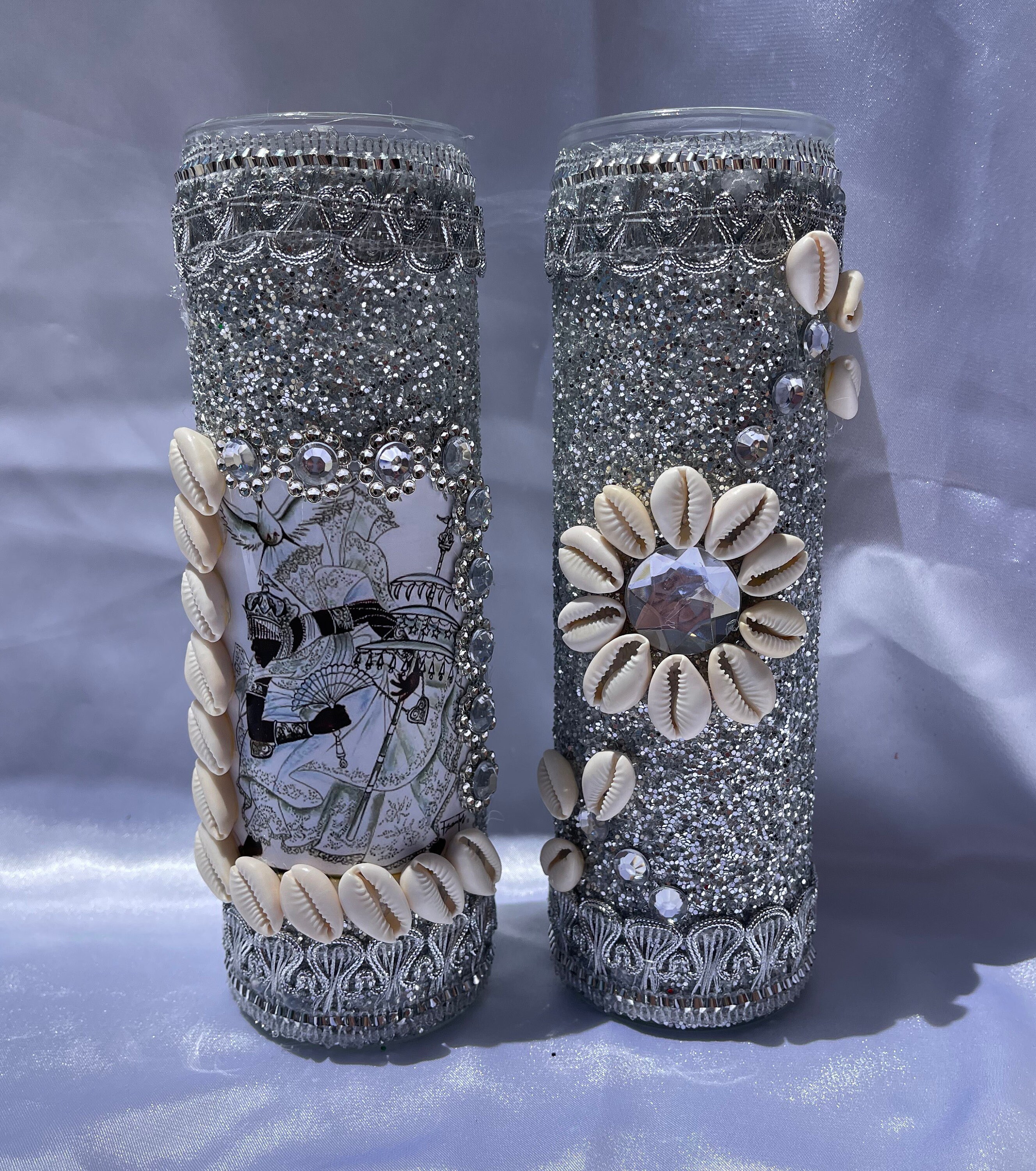 Handmade Candle With a Beautiful Design for Orisha Obbatala / - Etsy