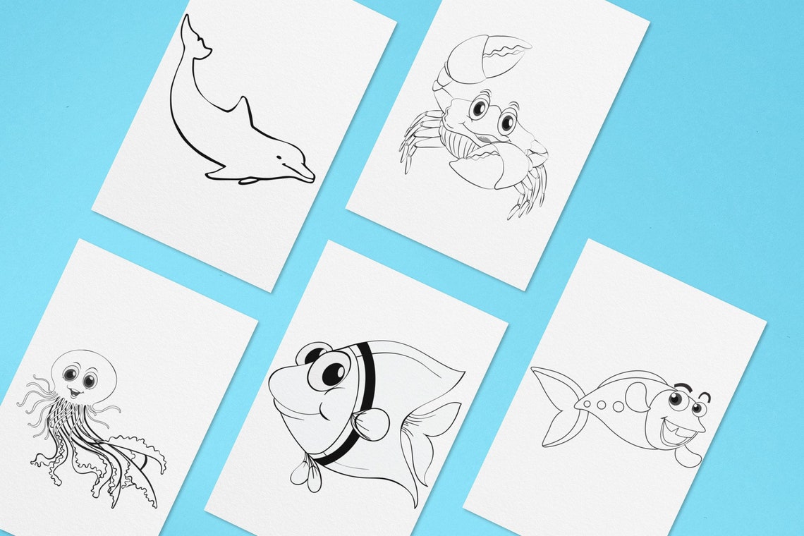 Easy Summer Coloring Book for Kids 33 Pages - Etsy