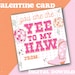 Disco Cowgirl Yee Haw Valentine Card Digital Download - Etsy