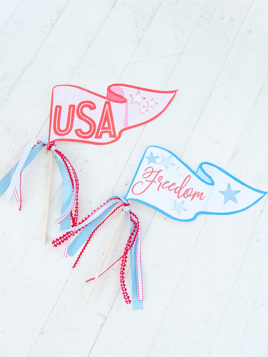 Freedom Pennant Printable Digital Download Fourth of July Pennant Party ...