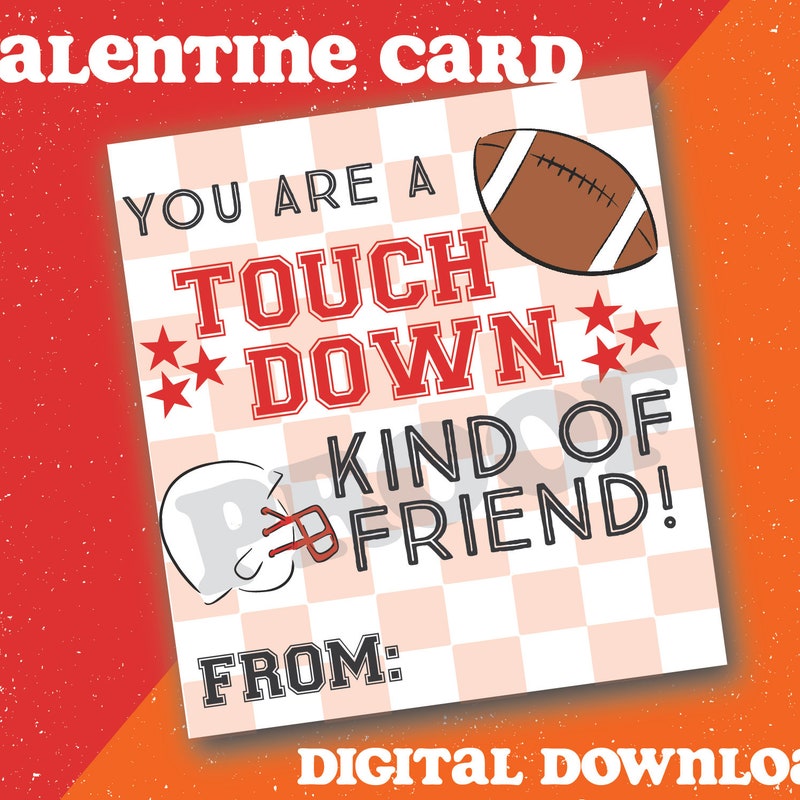 Football Valentine - Etsy