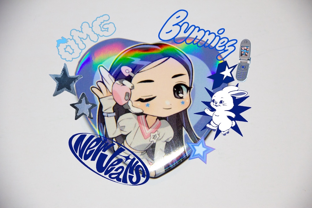 Minji Chibi Pin K-pop Inspired Button Newjeans - Etsy