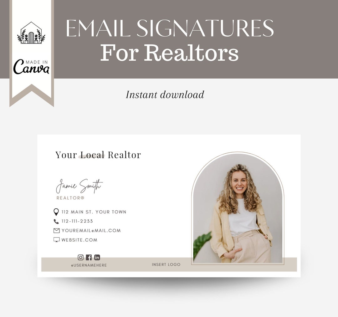 Email Signature | Real Estate Email Signature | Gmail Signature | Real ...