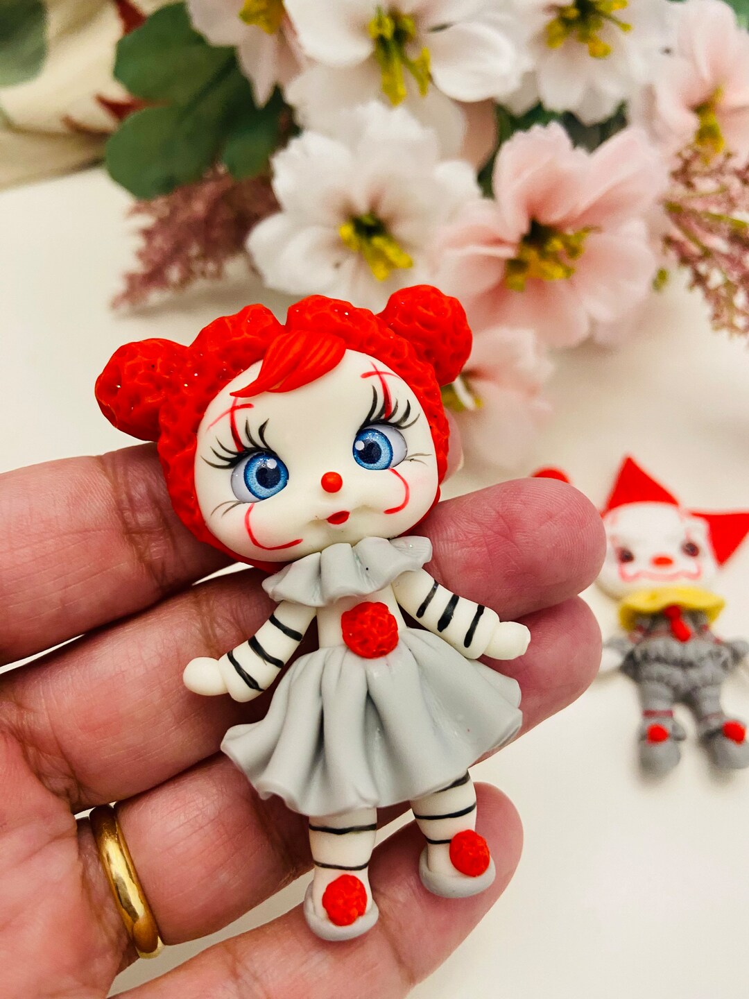 Clay Dolls Inspired by It / Cold Porcelain Dolls/hair Bow Center /dolls ...