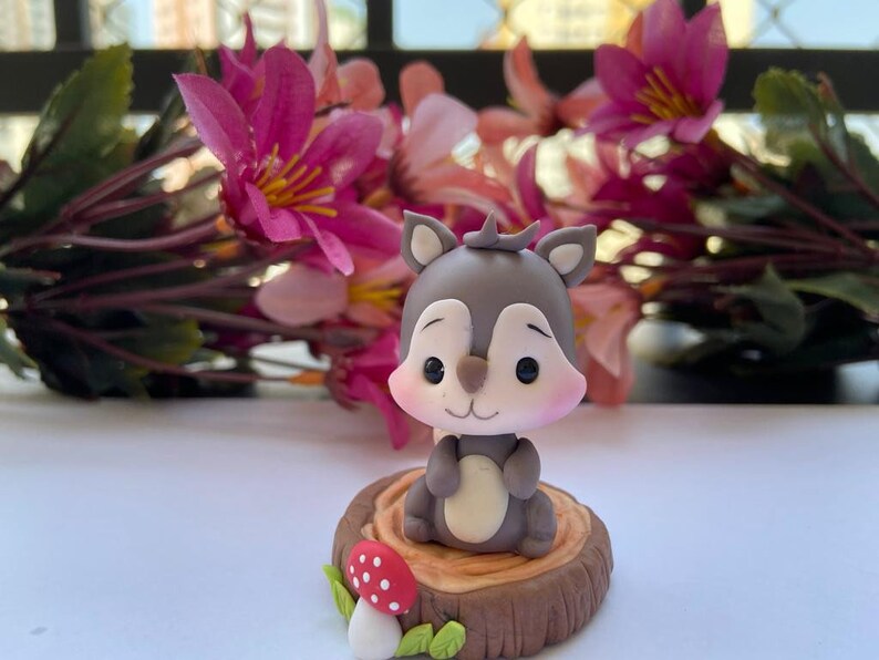 Cute Clays Animals / Cold Porcelain Dolls/hair Bow Center /dolls ...