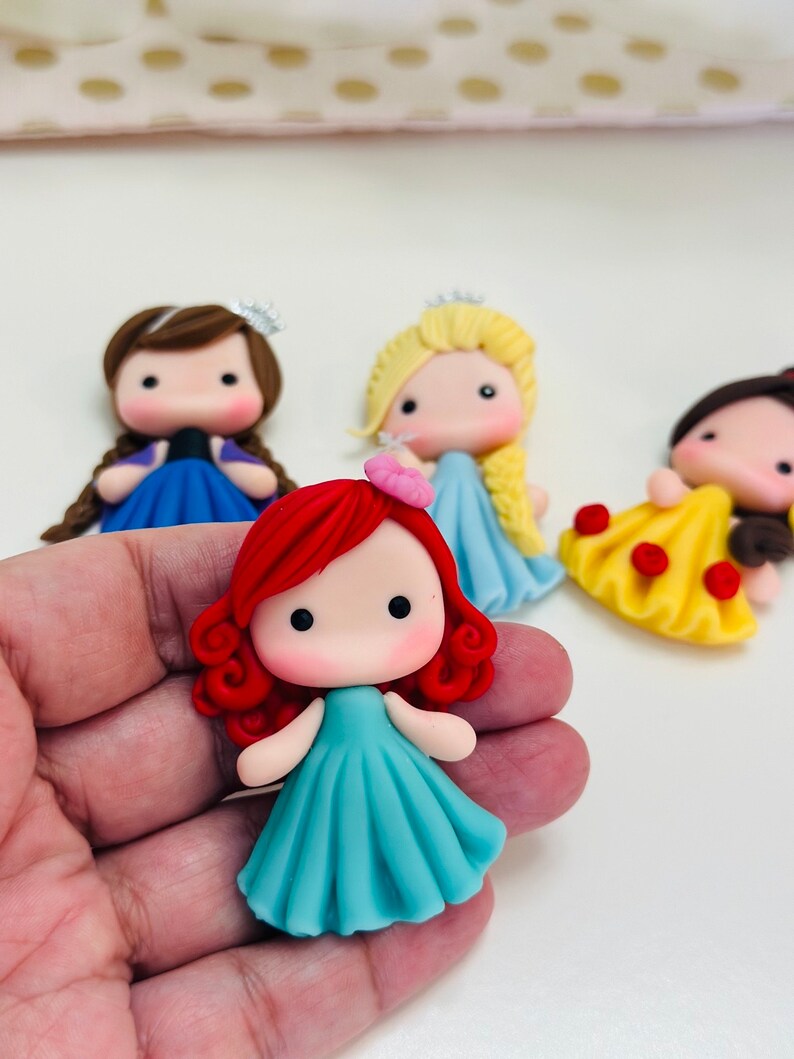 Clay Princesses, to Apply to Bows, Tiaras, Refrigerator Magnets - Etsy