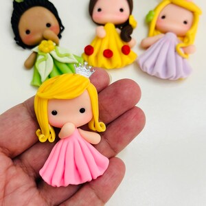 Clay Princesses, to Apply to Bows, Tiaras, Refrigerator Magnets - Etsy