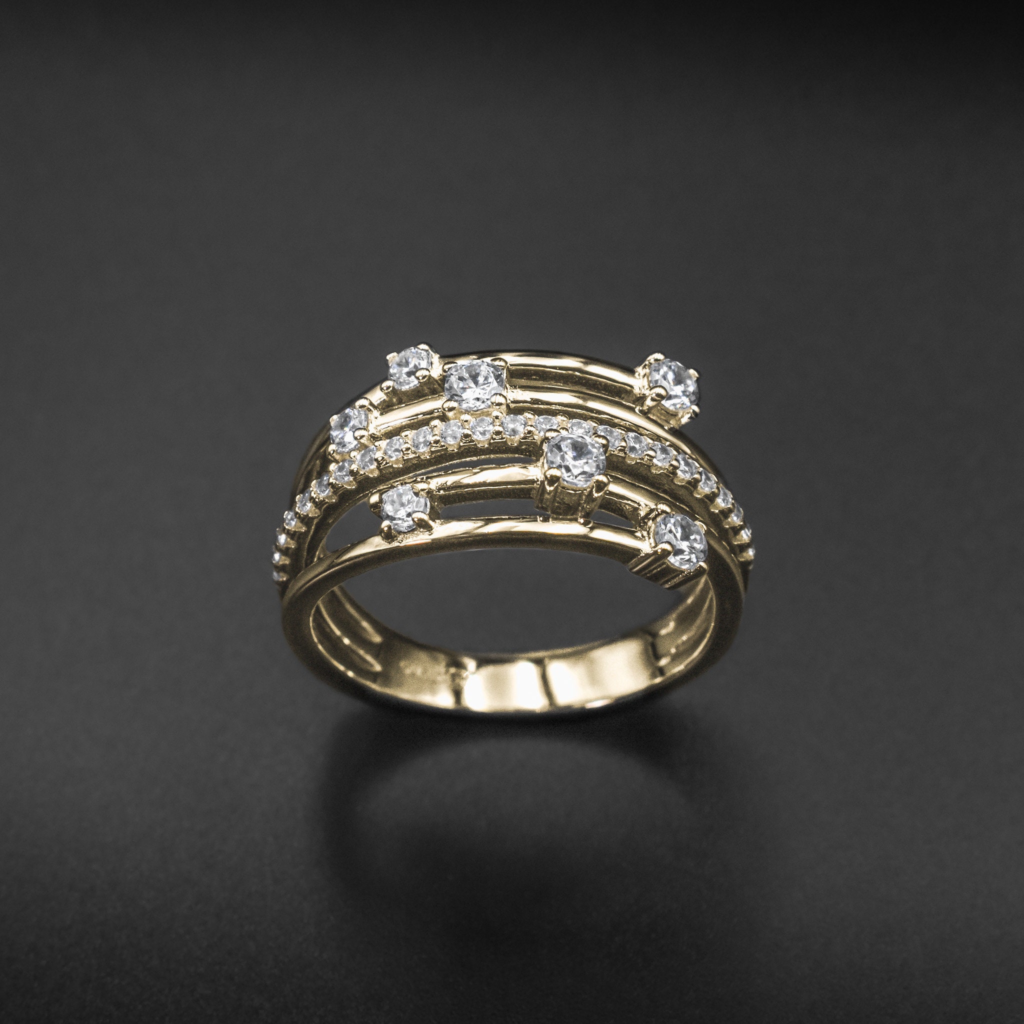 Diamond Multi-band Ring - Etsy