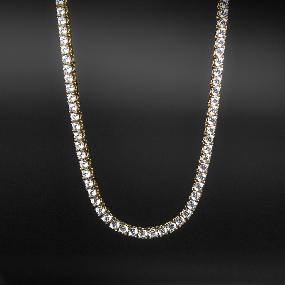 4mm Diamond Tennis Chain - Etsy