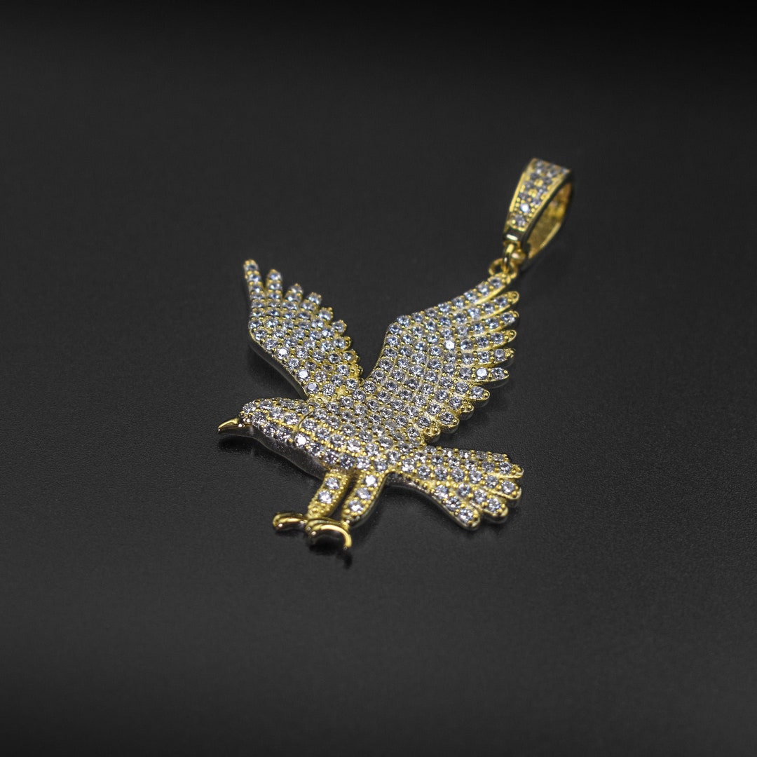 Eagle Diamond Pave Pendant - Etsy