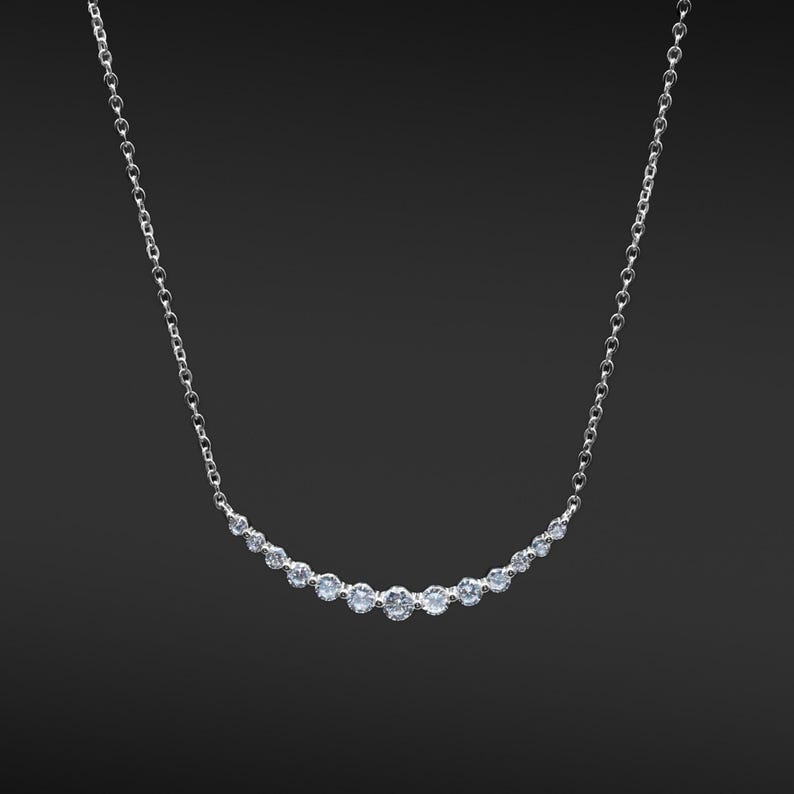 Graduated Curved Bar Necklace - Etsy