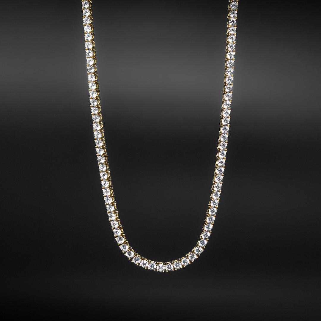 3mm Diamond Tennis Chain - Etsy