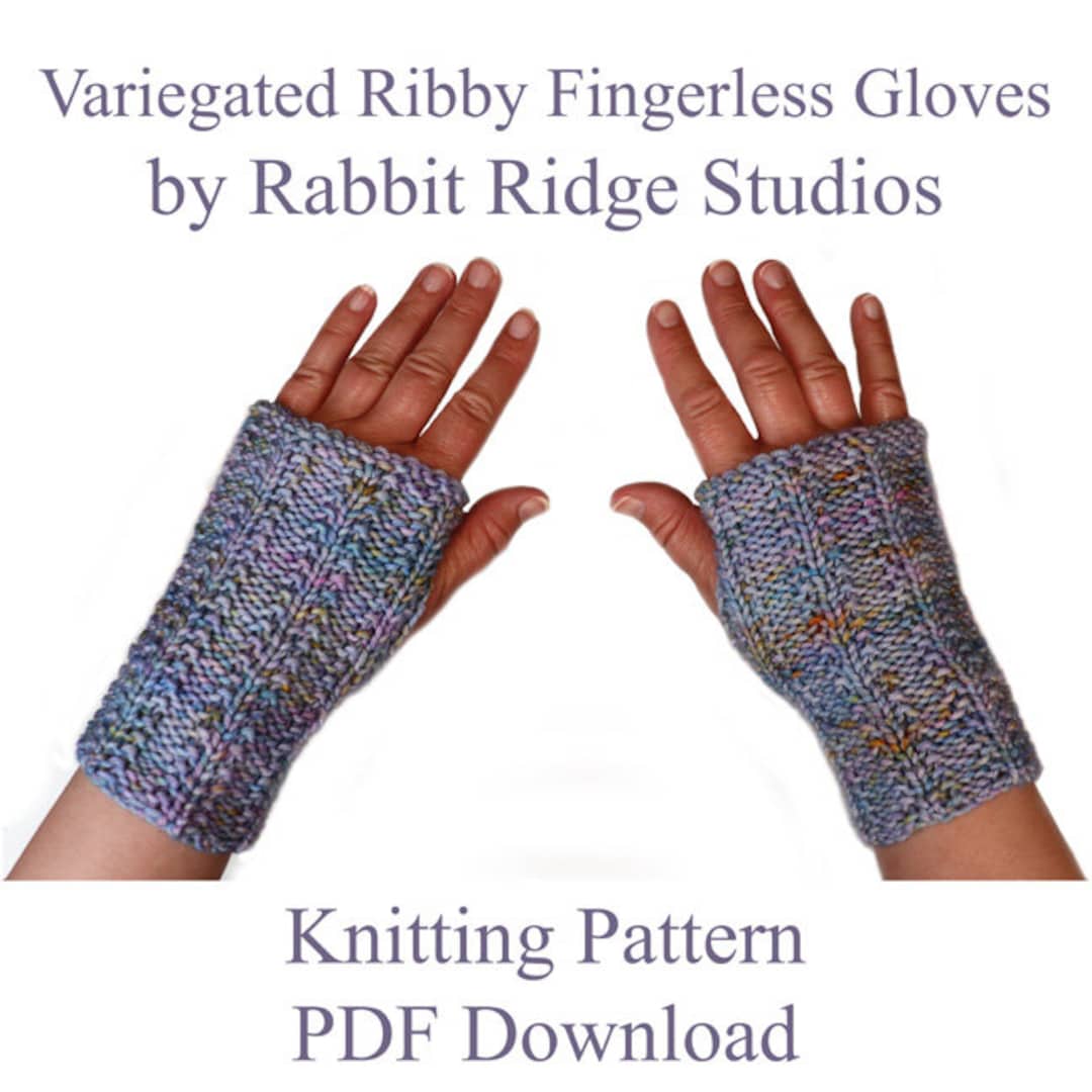 Fingerless Gloves Knitting Pattern, Worsted Weight Knitting Pattern ...