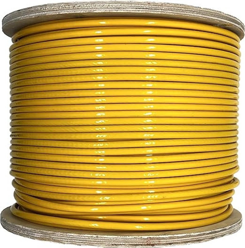 Color Vinyl Coated Wire Rope Cable, 1/8" - 3/16" 7x7 Cable (orange ...