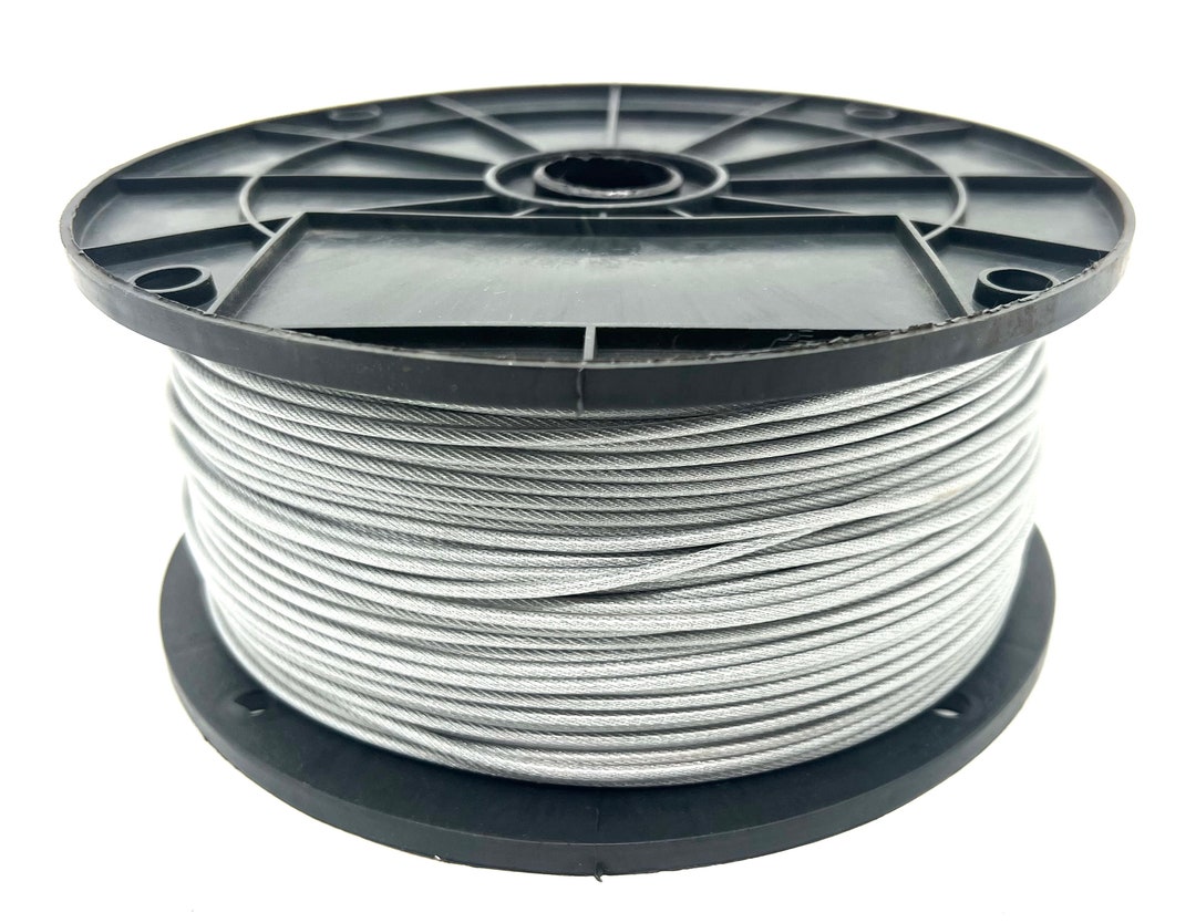 Clear Vinyl Coated Galvanized Wire Rope Cable, 1/16" - 3/32" 7x7 - Etsy