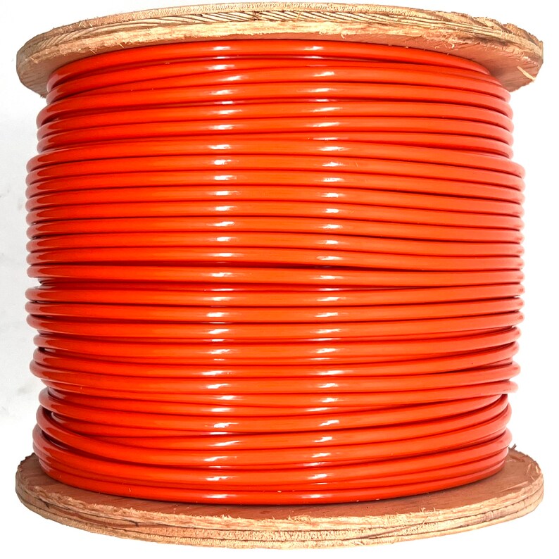 Color Vinyl Coated Wire Rope Cable, 1/8" - 3/16" 7x7 Cable (orange ...
