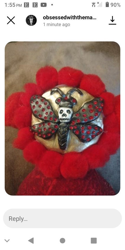 8 and a Half Inch Tall Doll Death Moth Faced Doll Death Moth Moth Doll ...