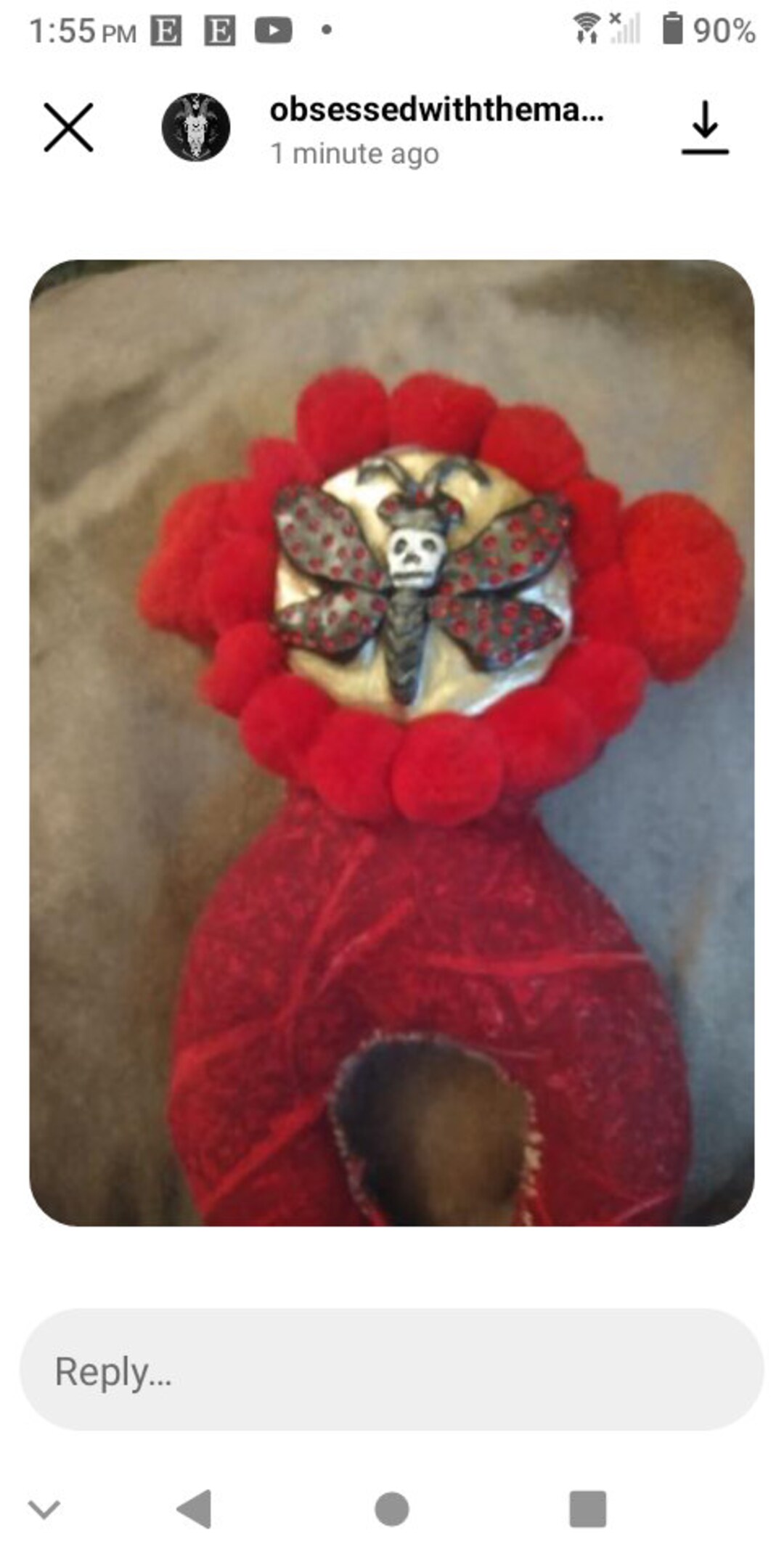 8 and a Half Inch Tall Doll Death Moth Faced Doll Death Moth Moth Doll ...