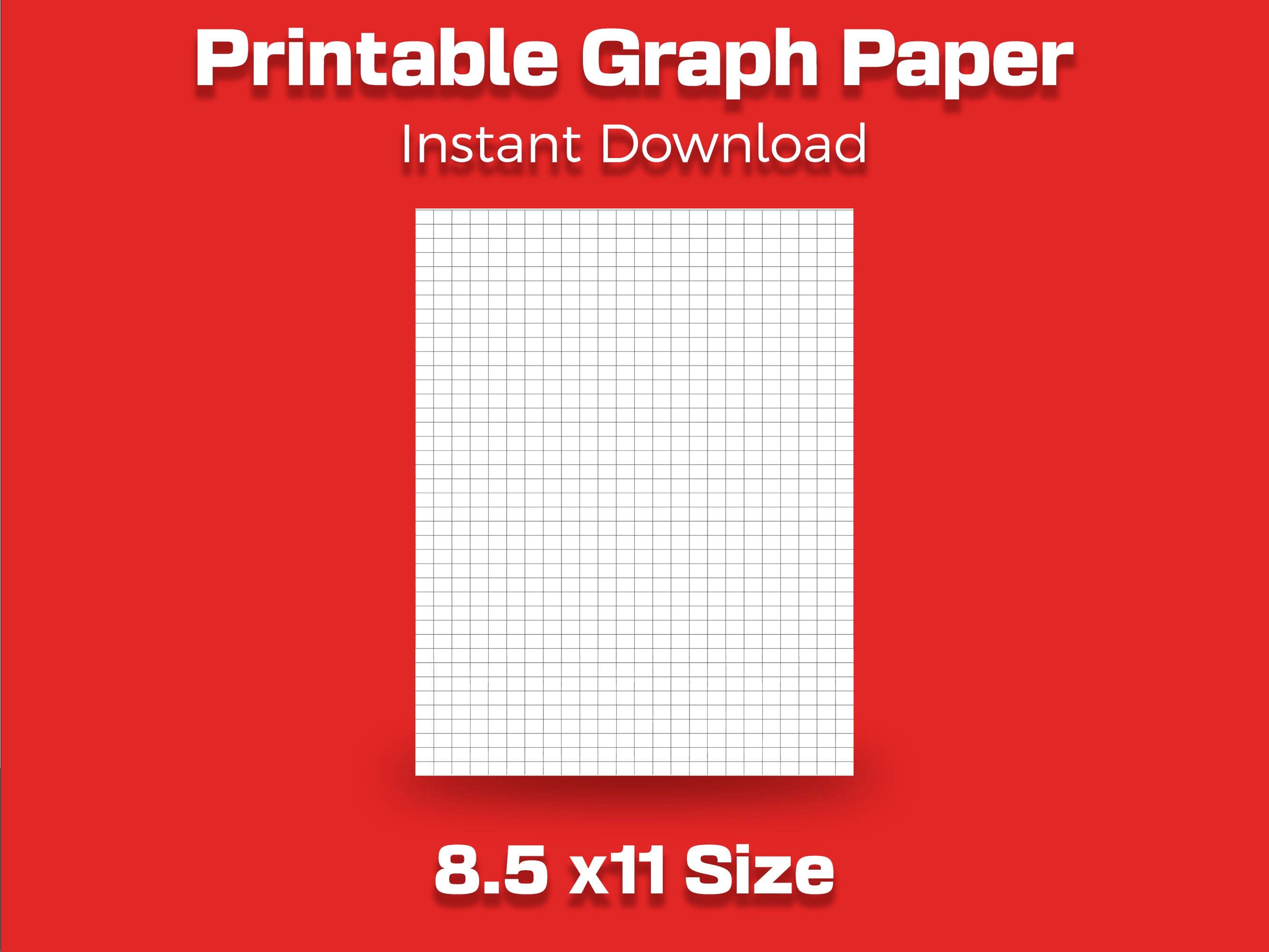 Graph Paper PDF Printable Graphing Paper Etsy