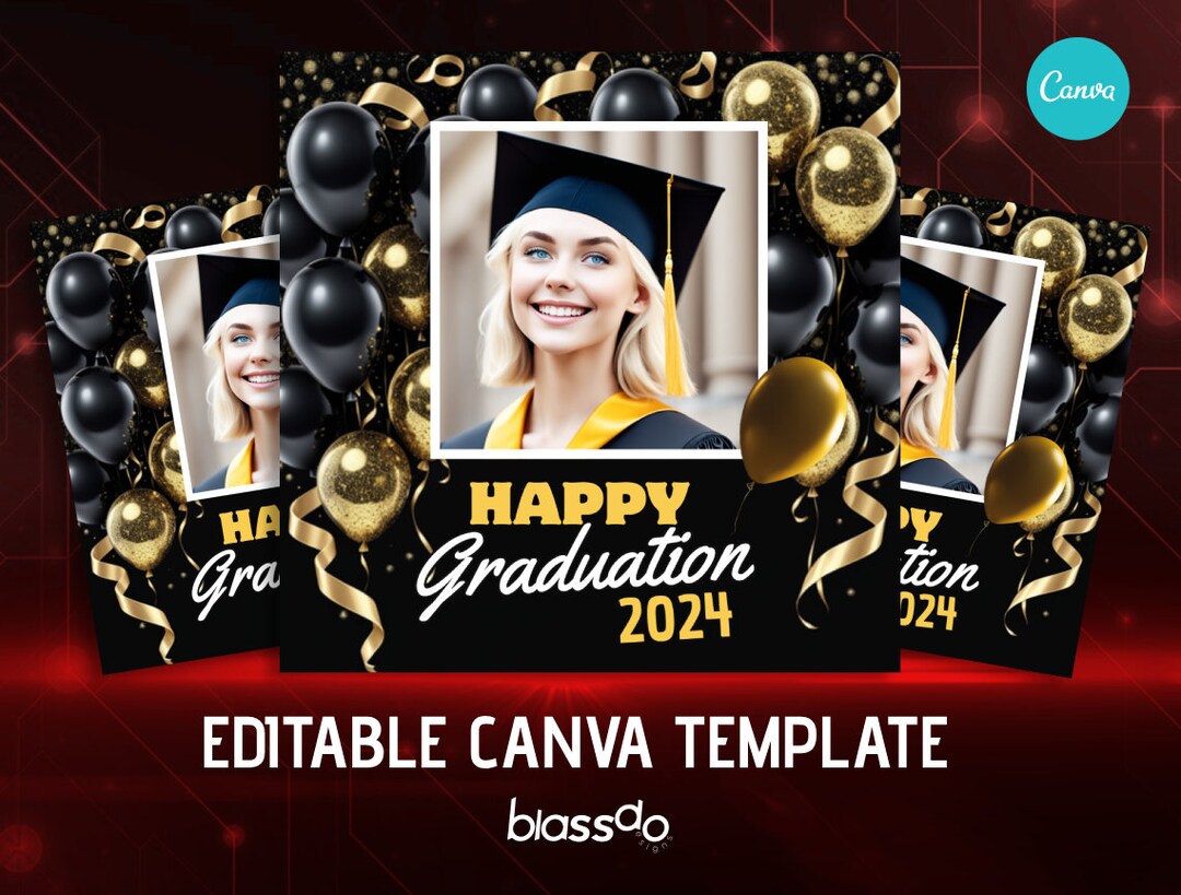 Editable Graduation Flyer Event DIY Flyer Template, Editable Social ...